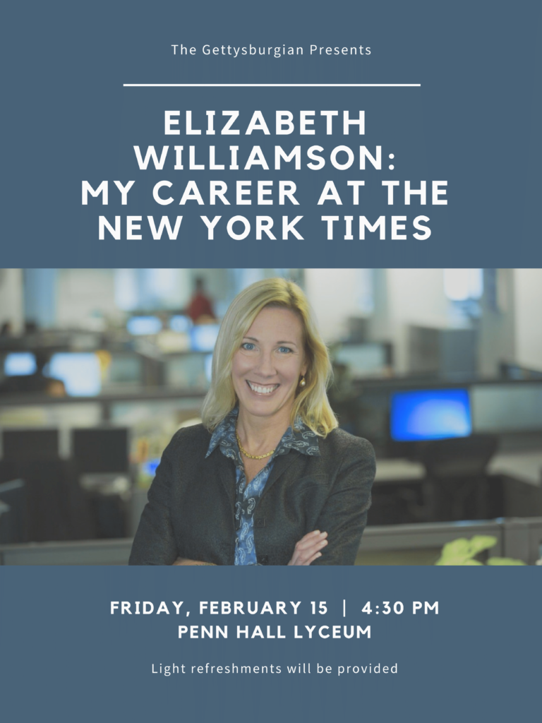 Gettysburgian to Host New York Times Reporter Elizabeth Williamson ...